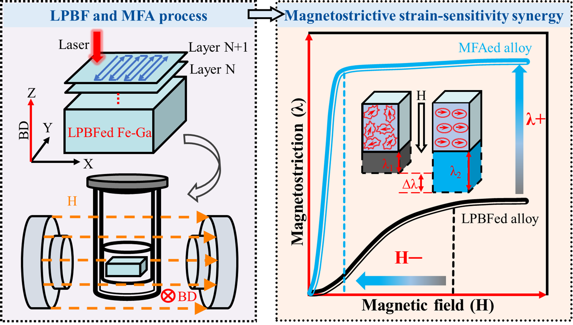 Magnetostrictive strain-sensitivity synergy in polycrystalline Fe₈₁Ga₁₉ ...
