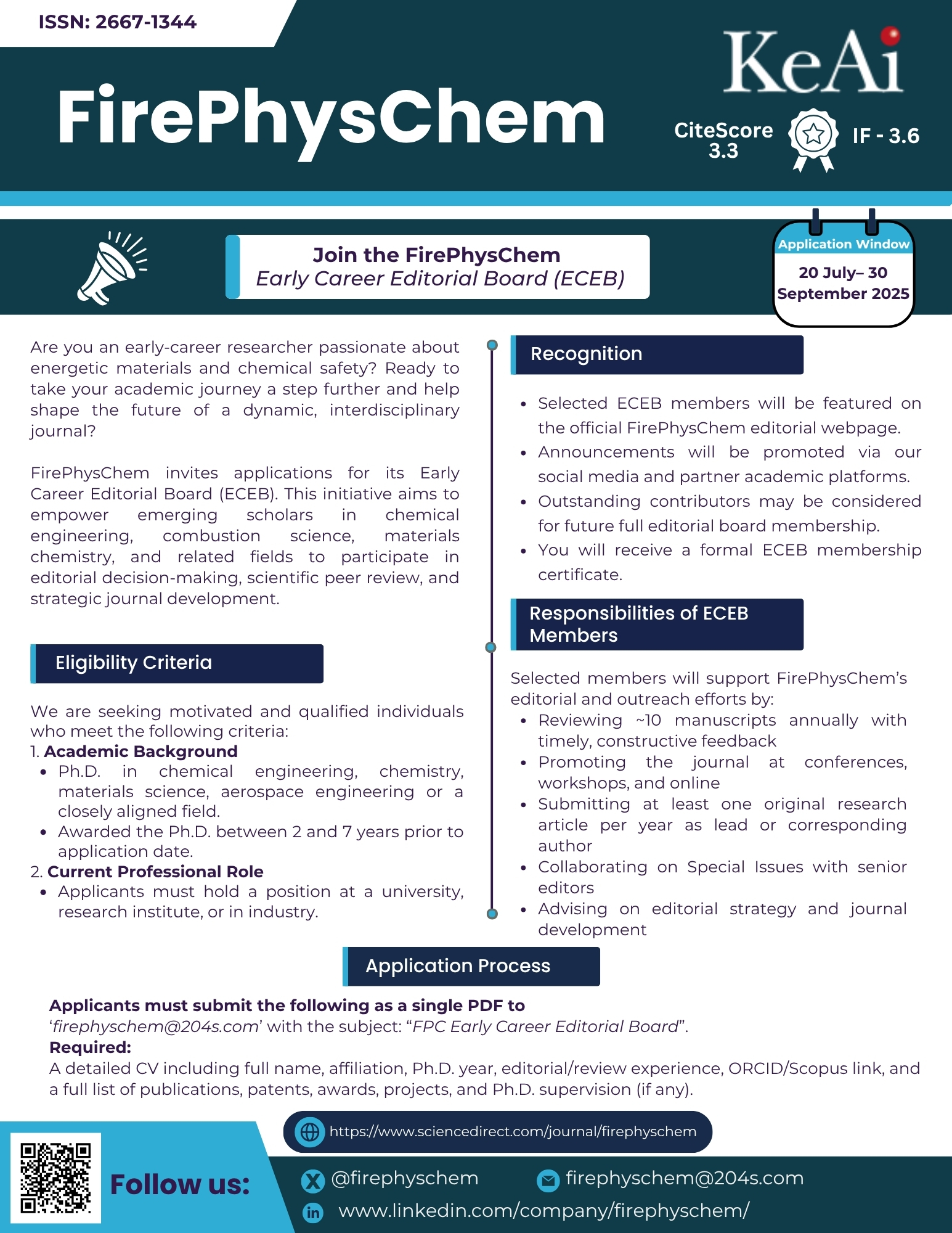 Join the FirePhysChem ‘Early Career Editorial Board (ECEB)’ | KeAi ...